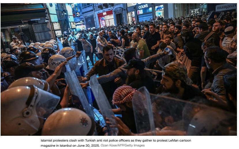 Istanbul Protests Erupt After Religious Cartoon; Editors and Cartoonist ...